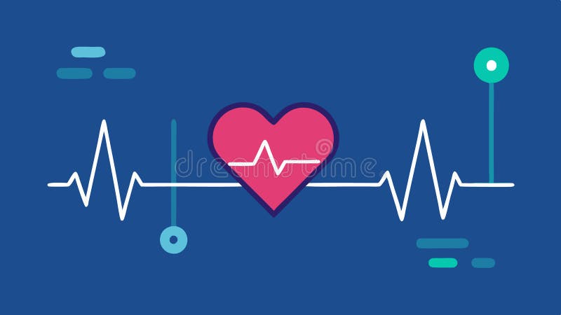 Pulse Waves Waveforms Symbolizing Heartbeats Alongside an AI Interface ...
