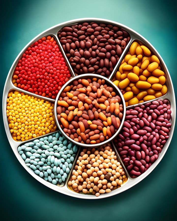 Pulses and bean selection stock illustration. Illustration of breakfast ...