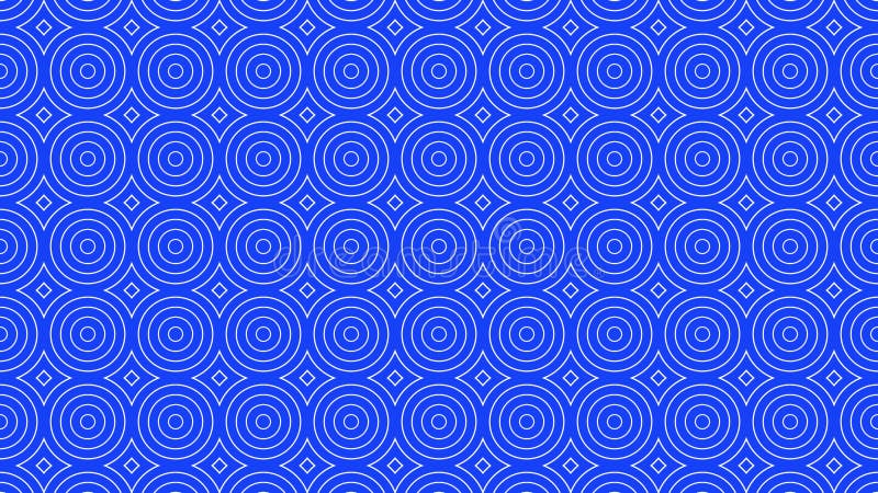 Pulsing Circles with Square Diamonds Hypnotic Design Backdrop on Blue ...