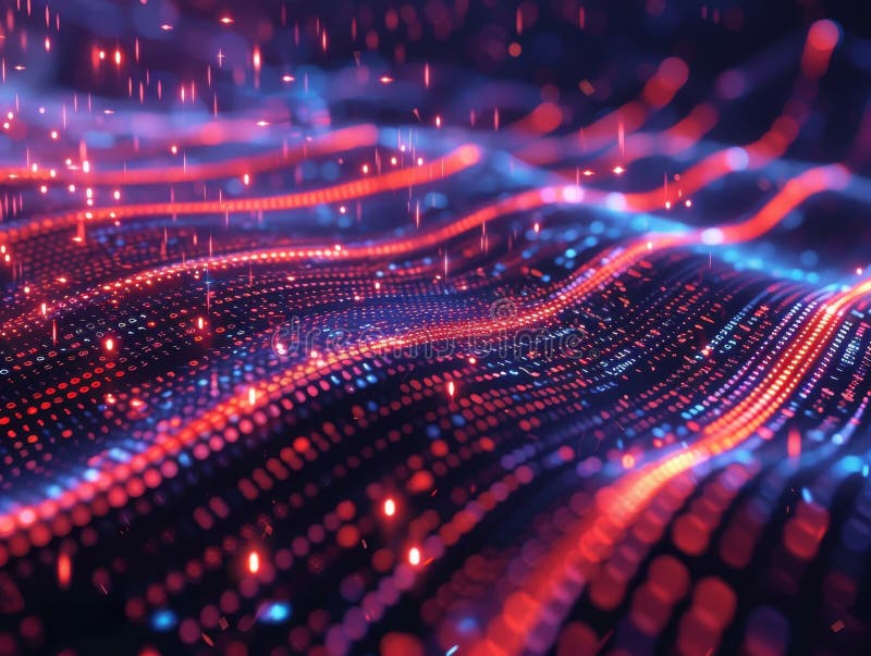 The Pulsing Flow of Digital Code in Cyberspace Signaling the Movement ...