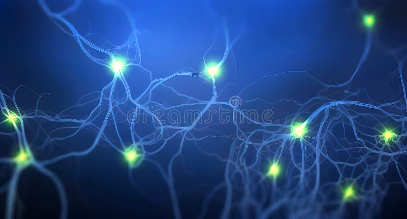 Pulsing Signals between Nerve Cells Inside a Neuronal Network Stock ...