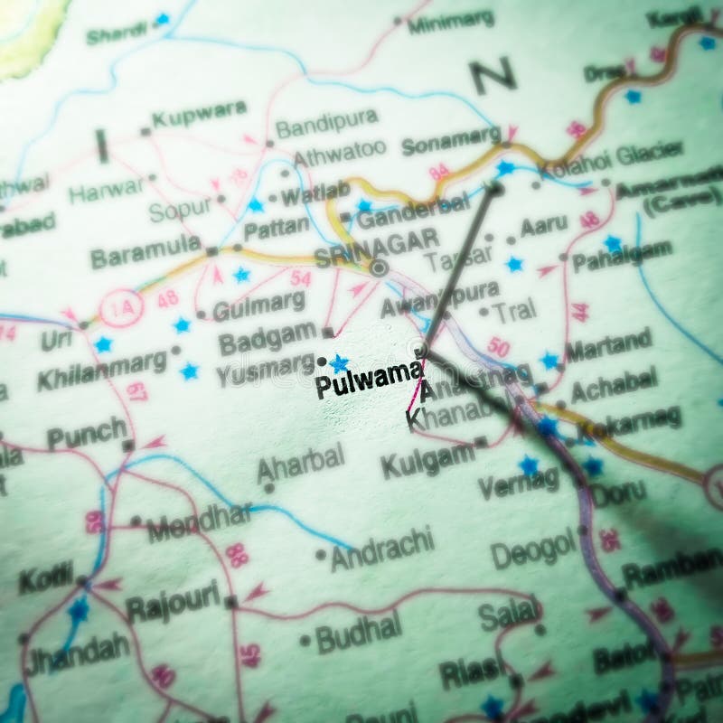 Pulwama Zone Displaying on India Map 库存图片 - 图片 包括有 城市, 地理: 165349411