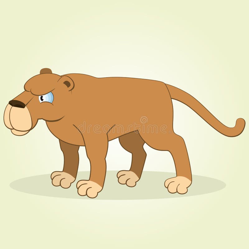 Puma Dos Desenhos Animados Ilustrações, Vetores E Clipart De Stock ...