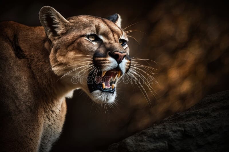 Puma (Puma Concolor), Also Known As the Mountain Lion. Generative AI ...