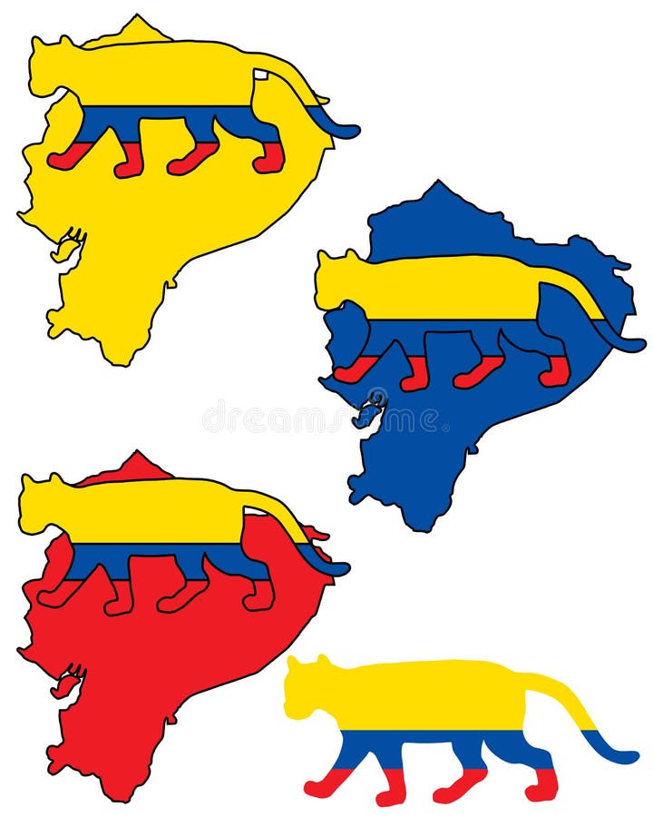 Puma Ecuador ilustración del vector. Ilustración de america - 19084562