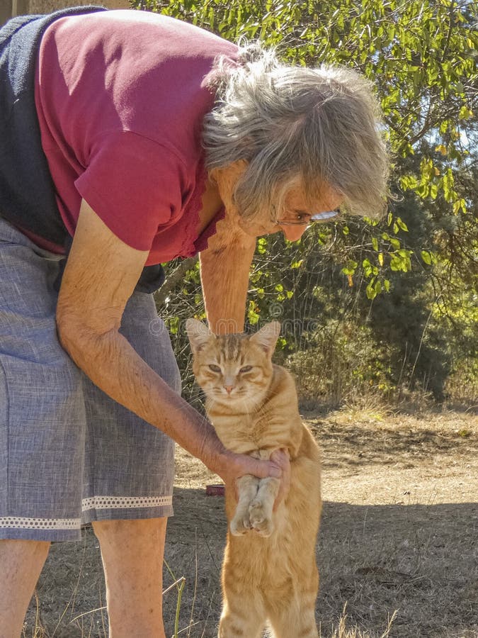 Puma stock photo. Image of woman, elderly, ginger, pose - 264293958