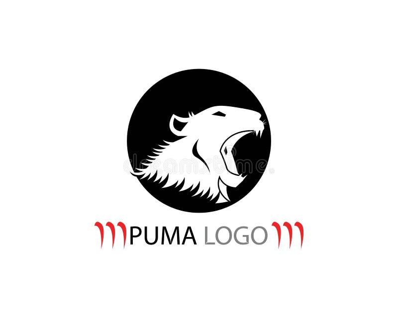 Puma Head Icon Logo Template Stock Vector - Illustration of animal ...
