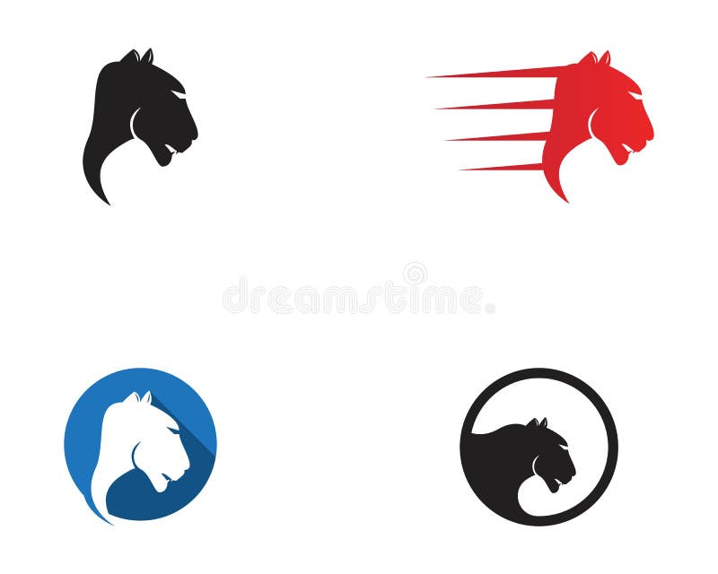 Puma Head Icon Logo Vector Template Stock Vector - Illustration of ...