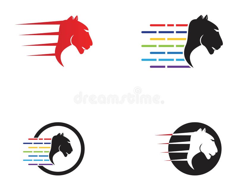 Puma Head Icon Logo Vector Template Stock Vector - Illustration of ...
