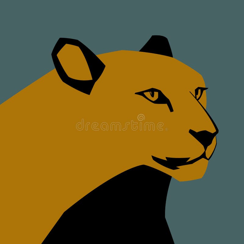 Cougar Head Vector Illustration Side Profile Stock Vector ...