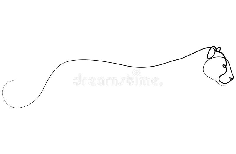 Puma or Lioness Abstract Continuous Line Drawing. Wildlife Vector ... Puma or Lioness Abstract Continuous Line Drawing. Wildlife Vector ...