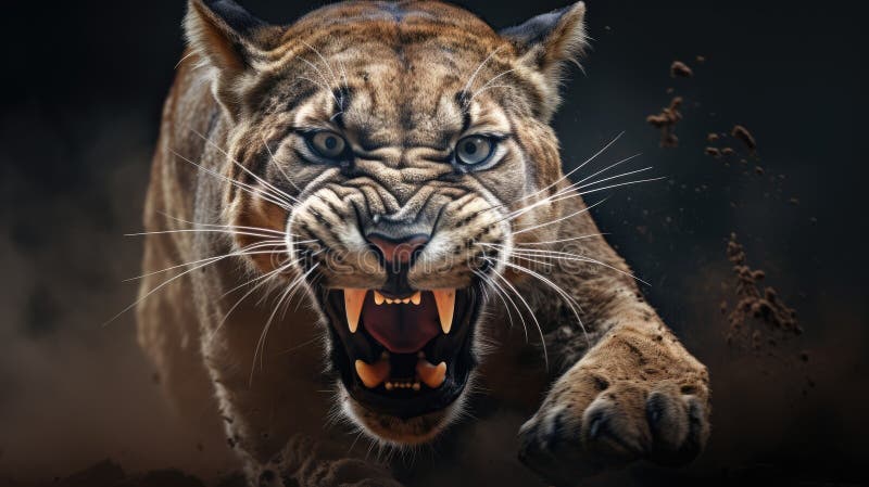 Ferocious Puma Stock Illustrations – 214 Ferocious Puma Stock ...