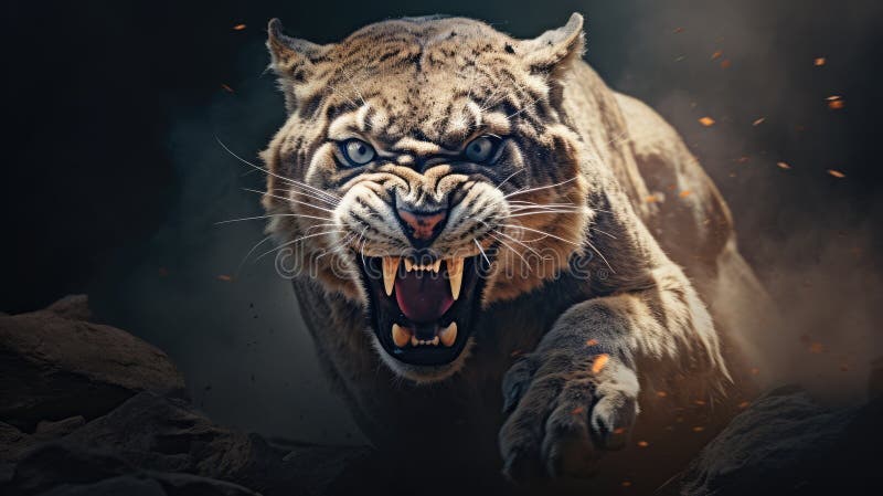 Ferocious Puma Stock Illustrations – 214 Ferocious Puma Stock ...