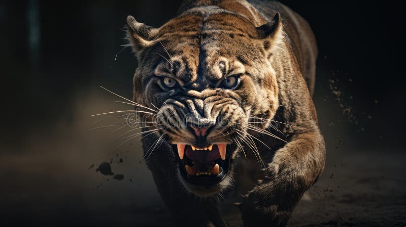 Ferocious Puma Stock Illustrations – 214 Ferocious Puma Stock ...
