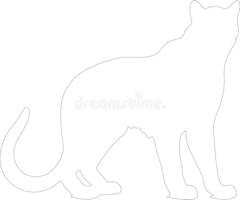 Puma Outline Silhouette Generative Ai Stock Vector - Illustration of ...