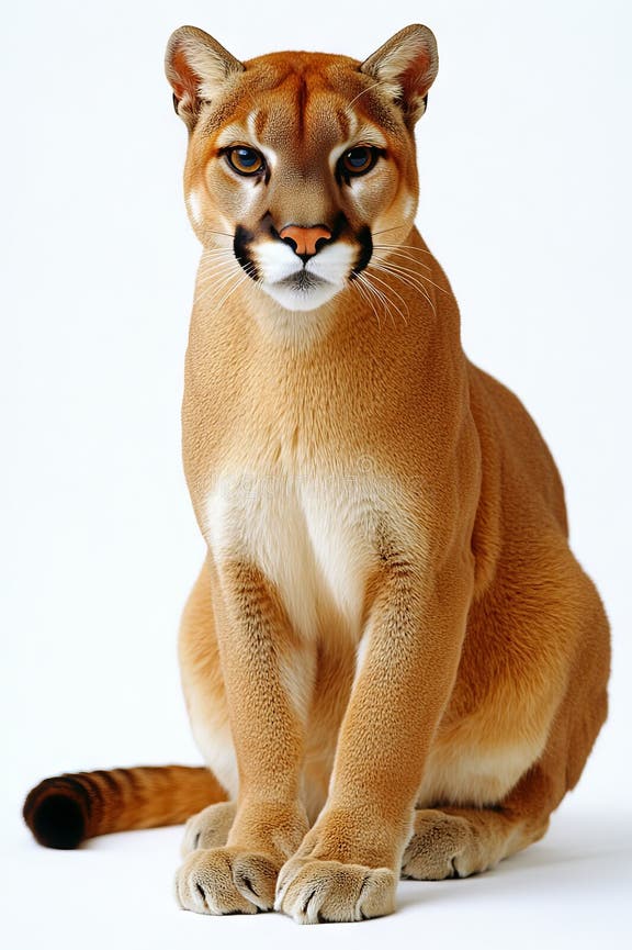 A Puma S Close-up Image Isolated on a Transparent Backdrop Stock Photo ...