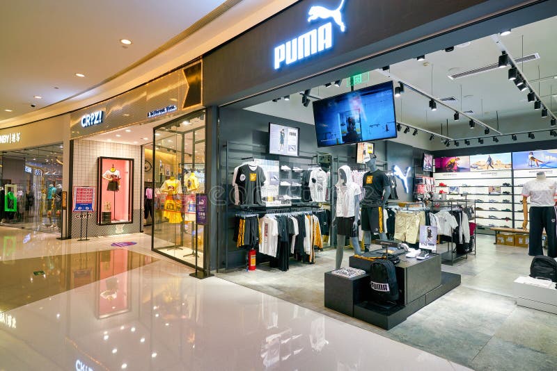 Puma store editorial stock photo. Image of garments - 105146633