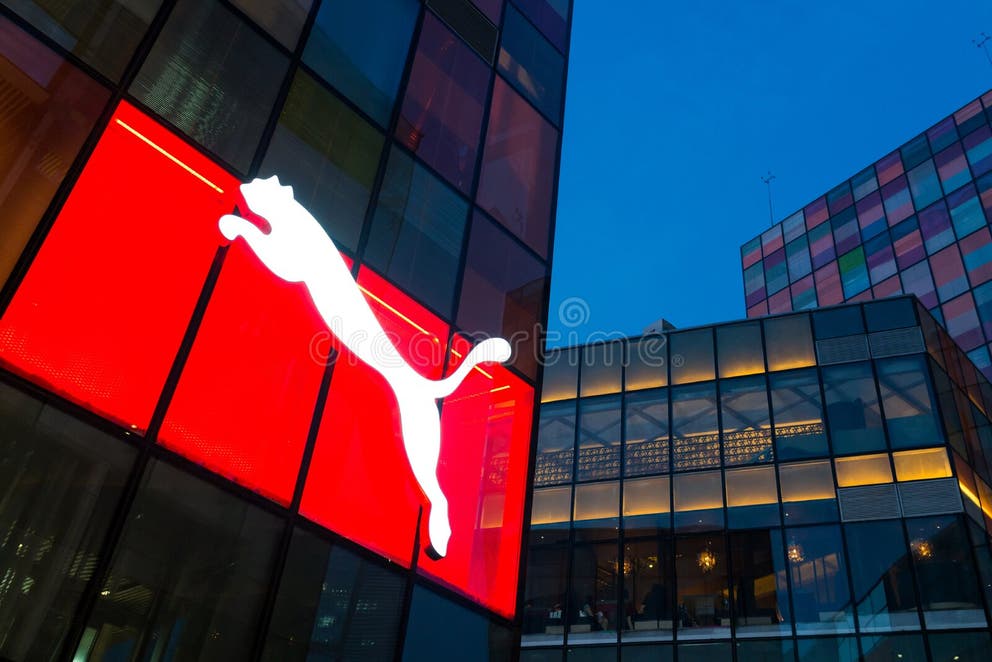 Puma Store editorial stock image. Image of neon, jump - 41686124