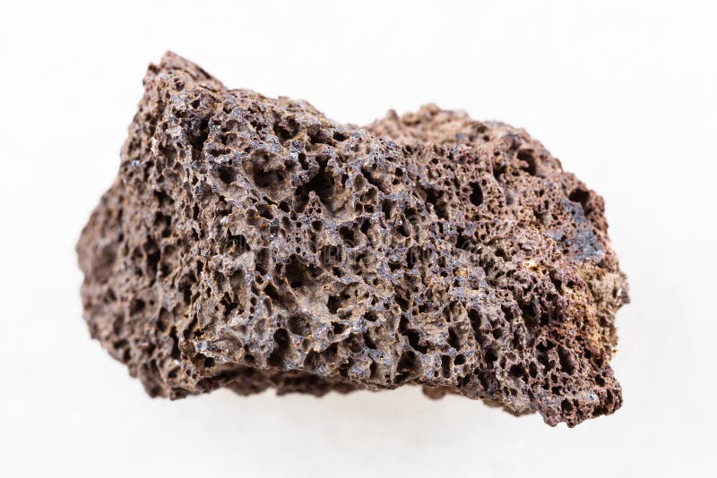 Rough Porous Basalt Stone Isolated Stock Image - Image of gemology ...