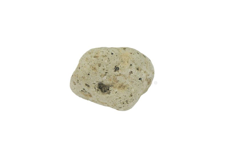 A Pumice Rock Stone Isolated on White Background. Stock Photo - Image ...