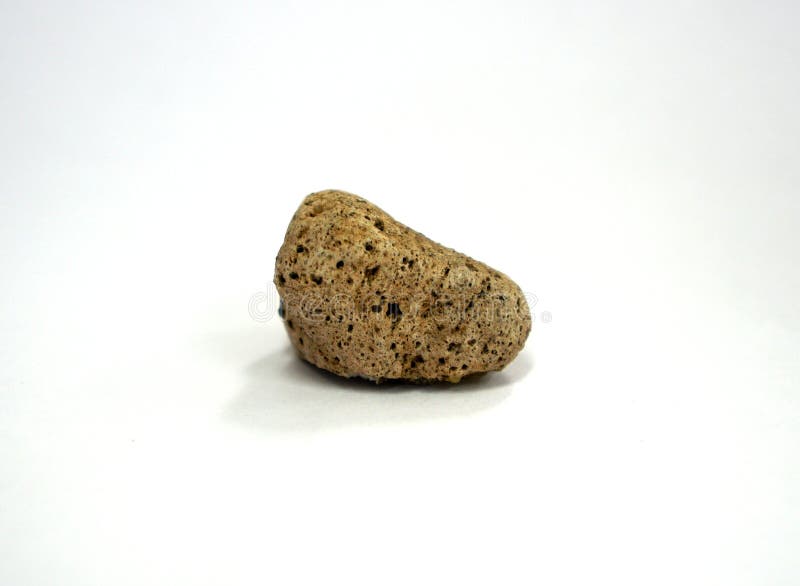 Pumice Rock Isolated on White Background. Stock Image - Image of white ...