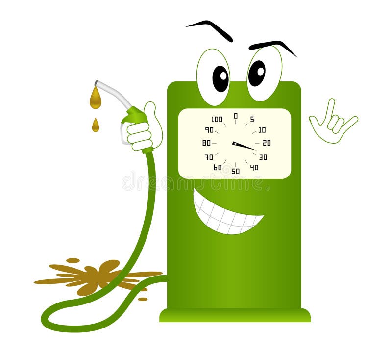 Happy Woman with Gas Pump and Money. Stock Image - Image of money ...