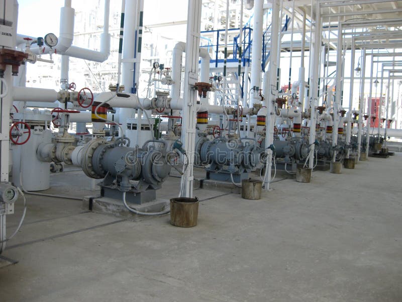 The Pump of the Closed Type for Oil Product Pumping Stock Photo - Image ...