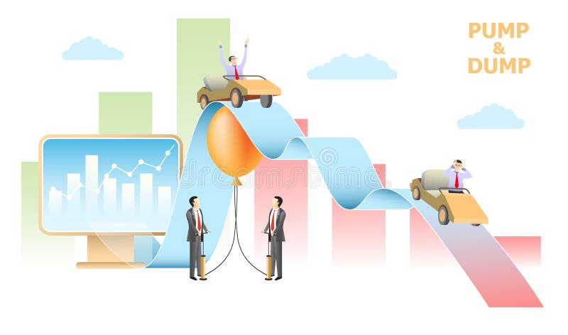 Pump and Dump Stock Exchange Scheme Vector Design Stock Vector ...