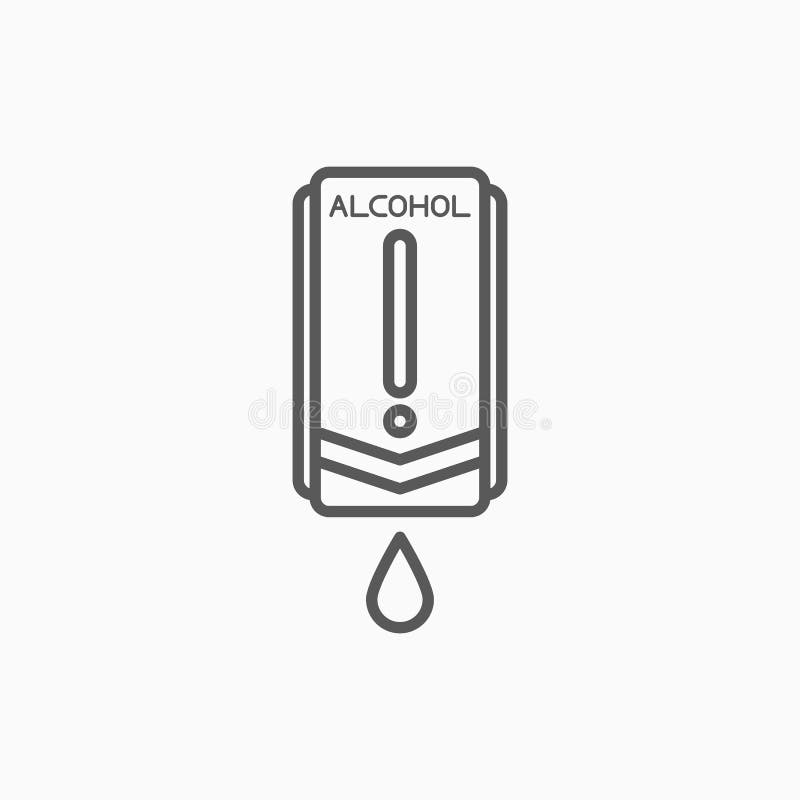 Pump Hand Wash Icon, Alcohol Machine Vector, Hand Sanitizer ...