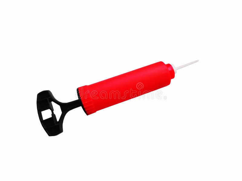 Pump for Inflating a Basketball Ball on a White Background Stock Photo ...