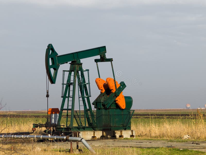Pump-jack stock photo. Image of counterweight, reservoir - 8786820