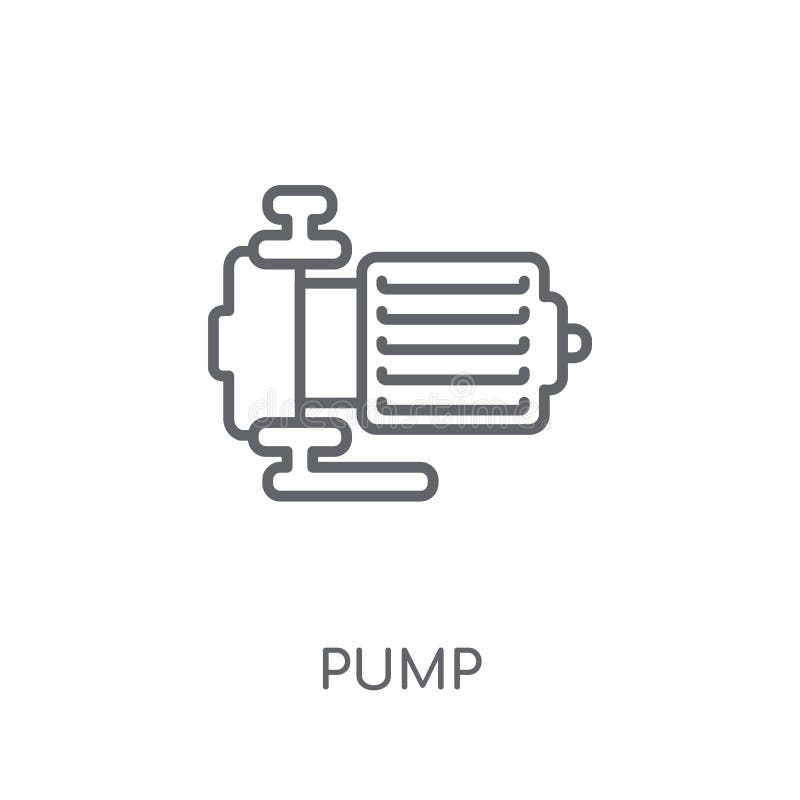 Pump Linear Icon. Modern Outline Pump Logo Concept on White Back Stock ...