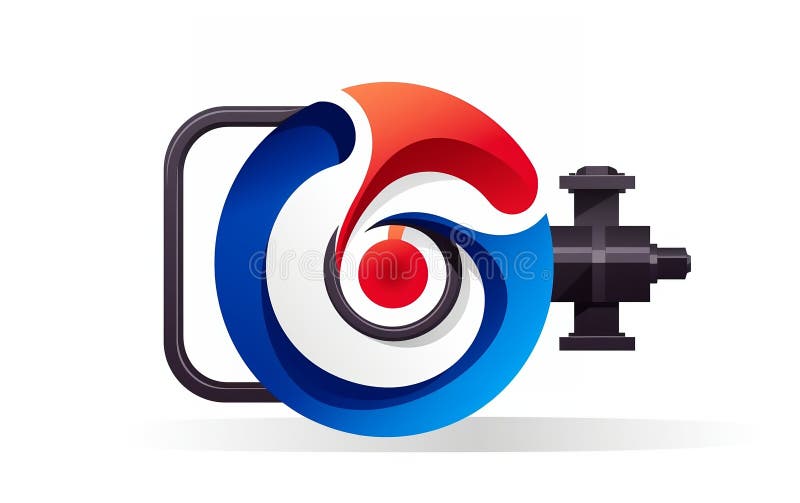 Pump Logo on White Background. Stock Illustration - Illustration of ...