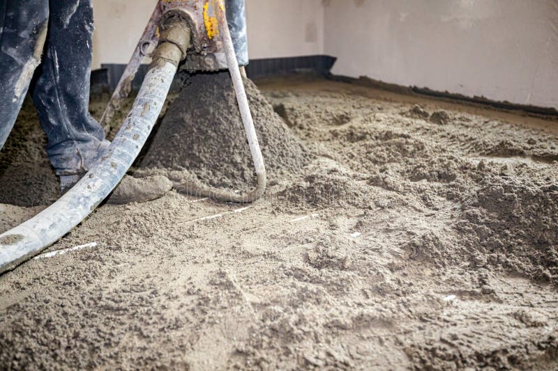 Sand and Cement Screed Over Floor Heating System Stock Image - Image of ...