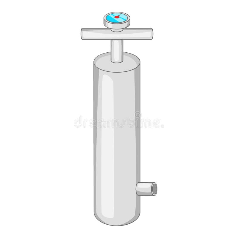 Pump with Pressure Gauge Icon, Cartoon Style Stock Vector ...