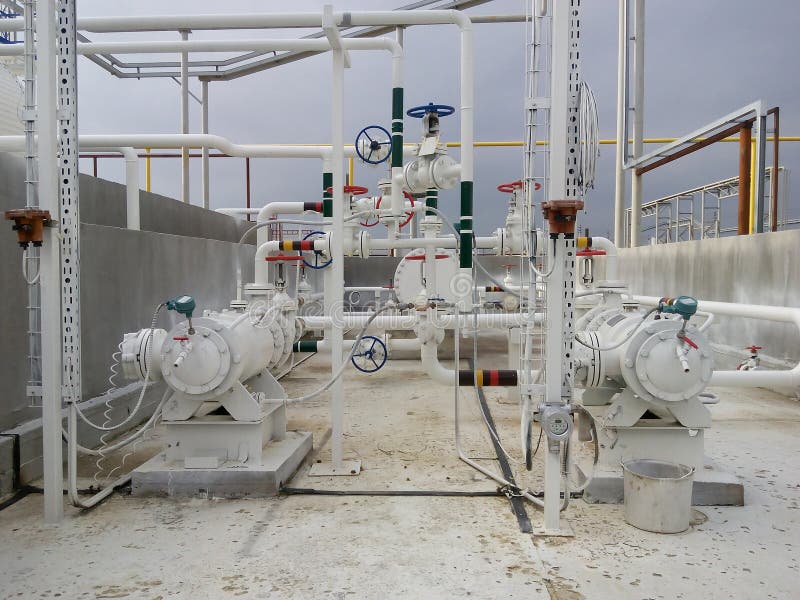 The Pump for Pumping Hot Products of Oil Refining Stock Photo - Image ...