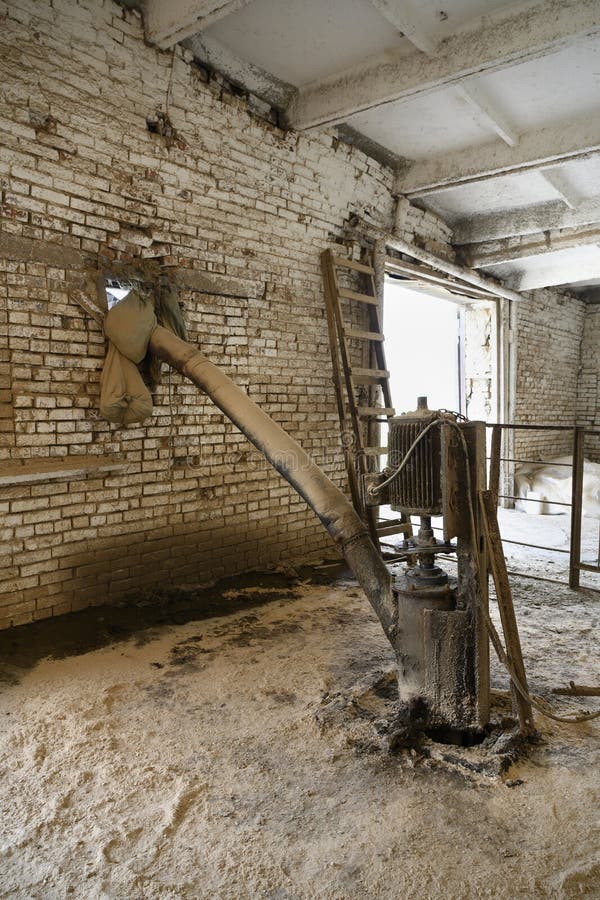 A Pump Pumping Manure Out of the Farm Premises Stock Photo - Image of ...