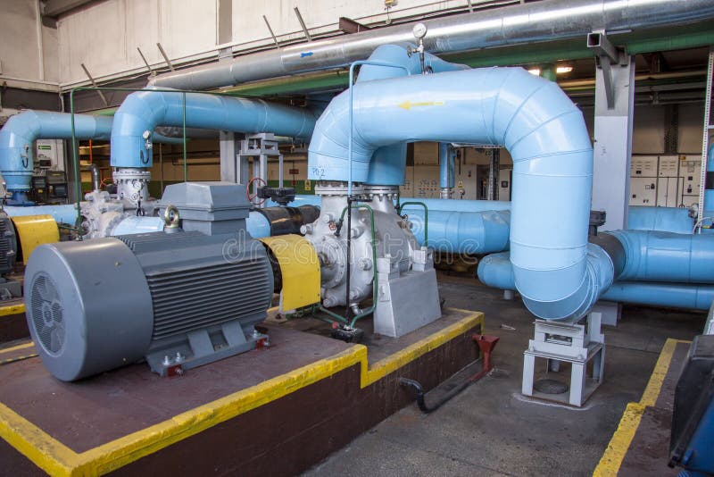 Pump room stock photo. Image of pipelines, room, large - 94185156