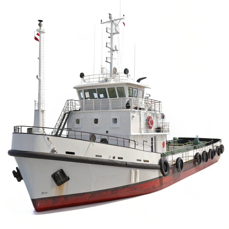 Pump Ship Isolated on White Background Stock Illustration ...