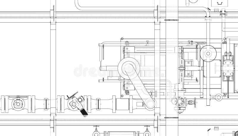 Pump station. Vector stock vector. Illustration of electric - 229736076