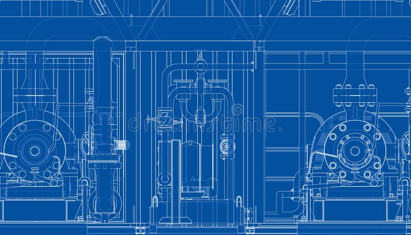 Pump station. Vector stock vector. Illustration of pressure - 229736122