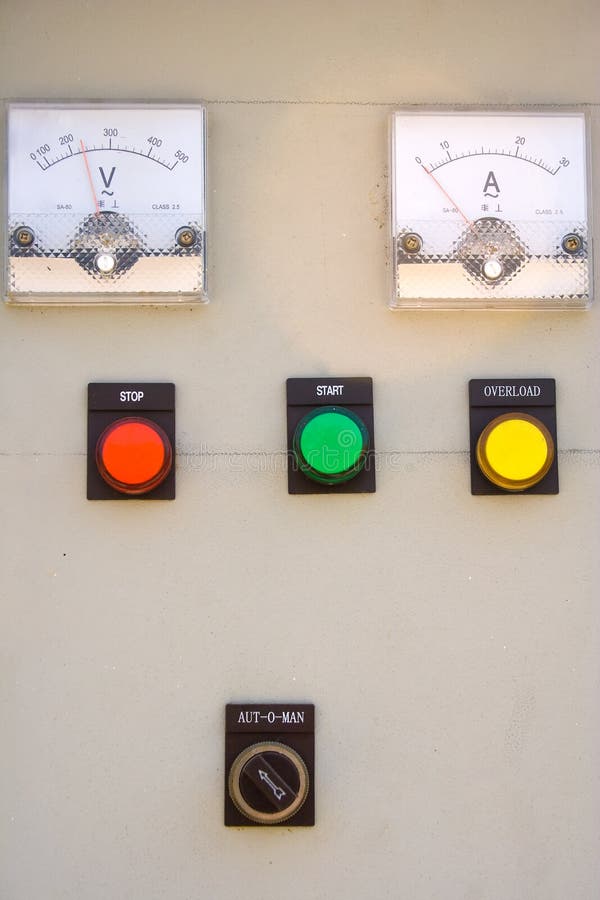 Pump switch panel. stock photo. Image of industry, lights - 29456156