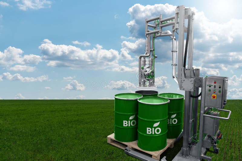 Pump for Unloading Biofuel To Drums. Stock Photo - Image of biofuel ...