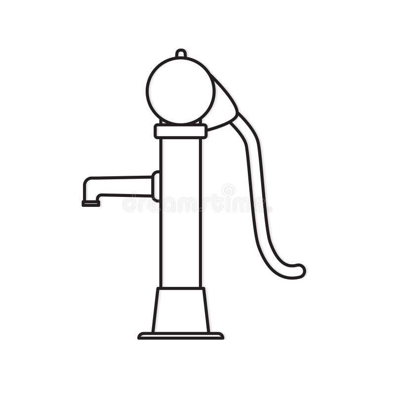 Pump water well icon stock vector. Illustration of drill - 216884748