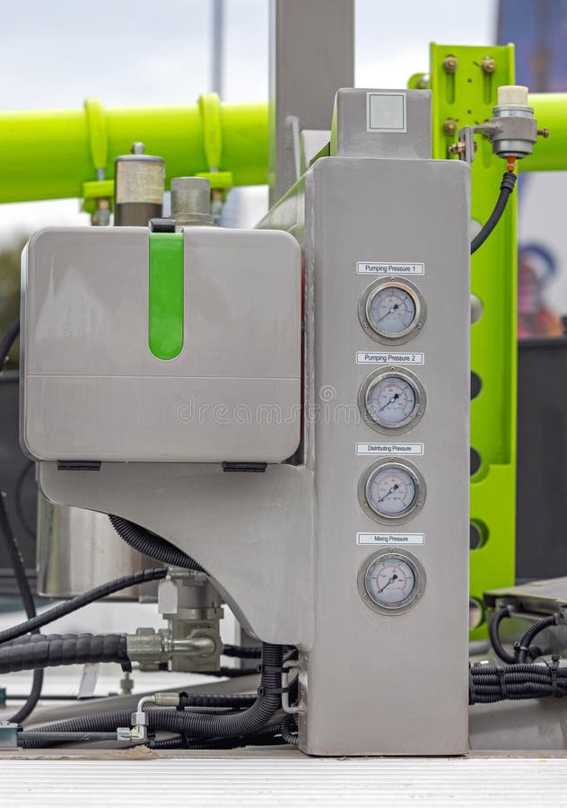 Pumping Concrete Pressure Gauges Stock Image - Image of device ...