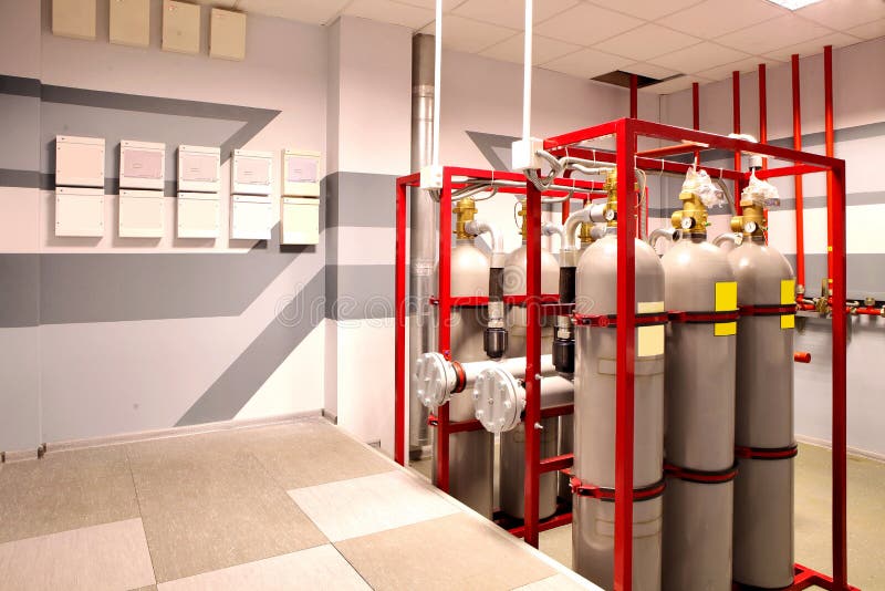 Pumping Fire at the Facility, the Oil Base.Fire Safety Stock Image ...