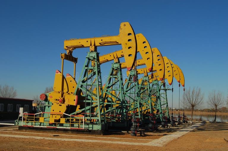 PUMPING OIL stock image. Image of oilfield, fuel, multiple - 4765285