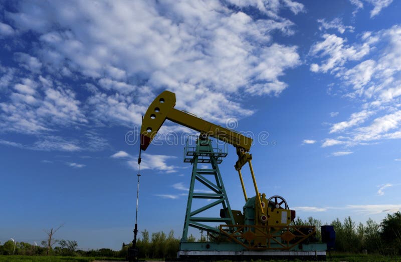 Pumping unit stock image. Image of blue, corporate, fumes - 13671505