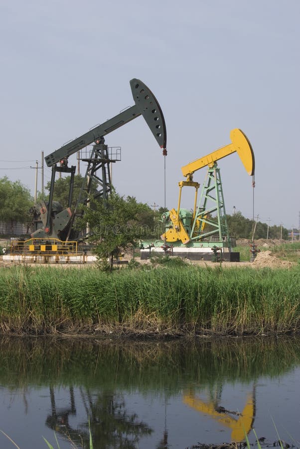 Pumping unit stock photo. Image of exploring, wells, satellite - 5081046