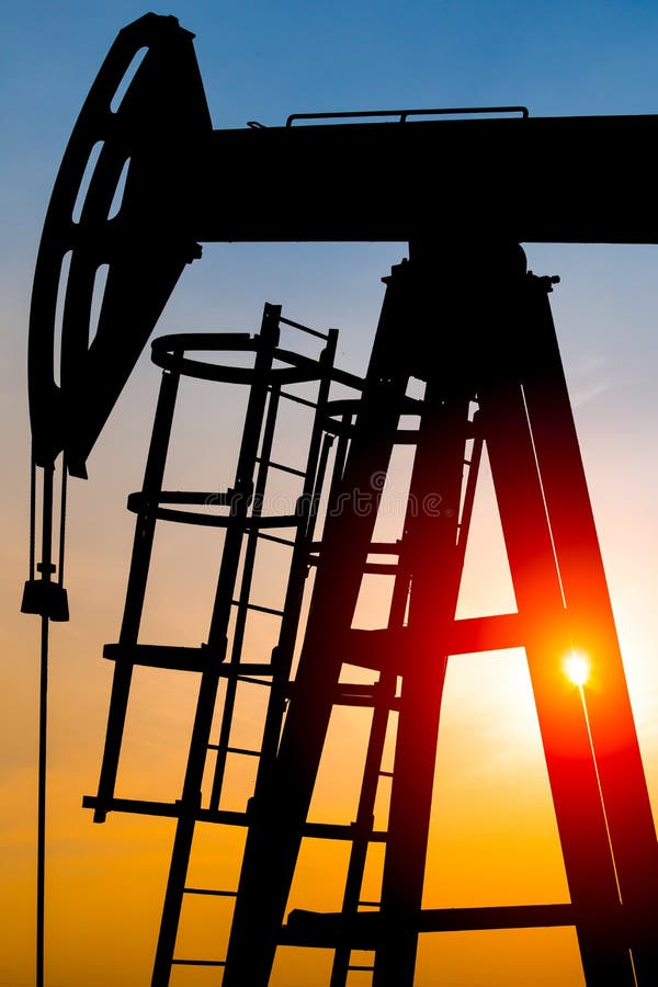 Pumping unit is working stock image. Image of equipment - 73850481